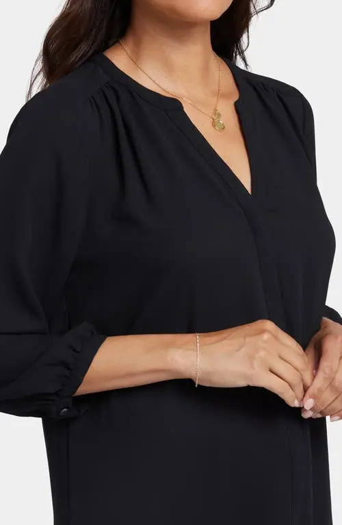 NYDJ Pintuck Blouse - Black