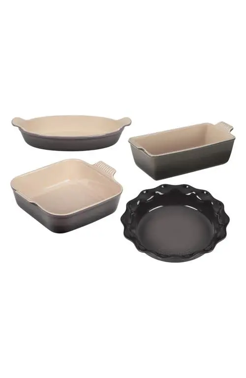 LE CREUSET 4-piece Heritage Bakeware Essentials Stoneware Set - Oyster
