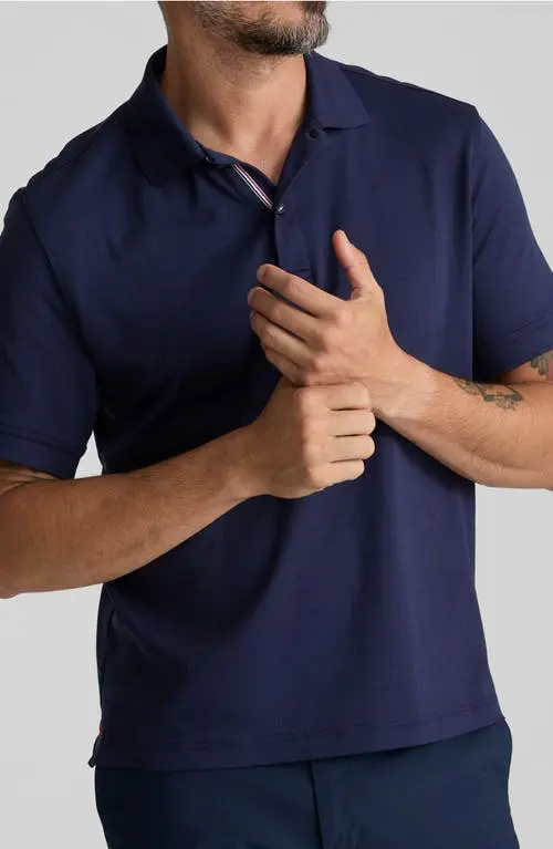 UNTUCKIT Damaschino Wrinkle Free Polo - Navy