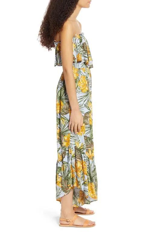 ALL IN FAVOR Ruffle Detail Strapless Jumpsuit