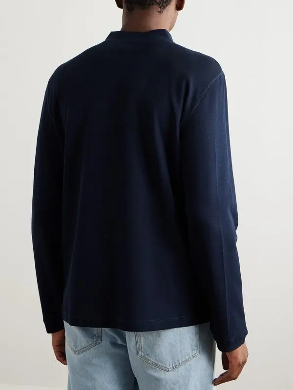 Brunello Cucinelli Cotton And Silk-blend Henley T-shirt
