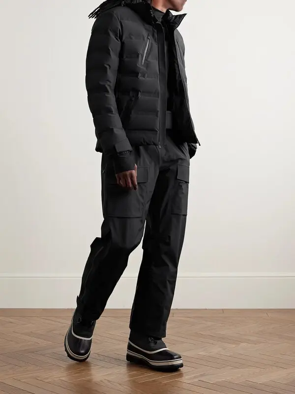Aztech Mountain Nuke Suit Quilted Hooded Down Ski Jacket - Black