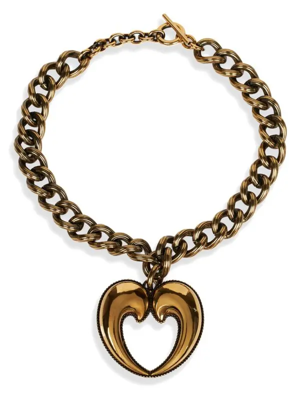 Etro Paisley Heart Pendant Necklace - Gold
