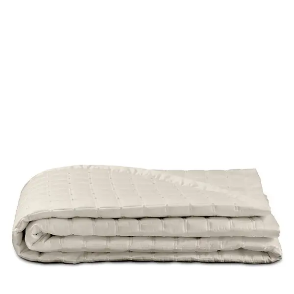 DEA LUXURY LINENS Dea Palm Beach Minerva Coverlet, Queen - Light Sand