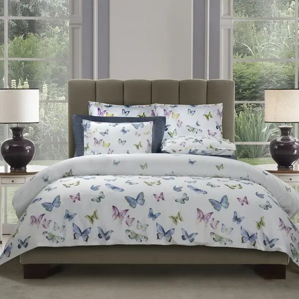 DEA ITALIAN LINENS Dea Palm Beach Farfalle Butterfly Sateen King Sham