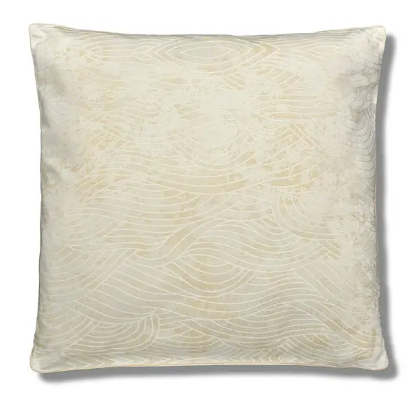 DEA LUXURY LINENS Dea Palm Beach Tc Pelago Jacquard Euro Sham - Ivory