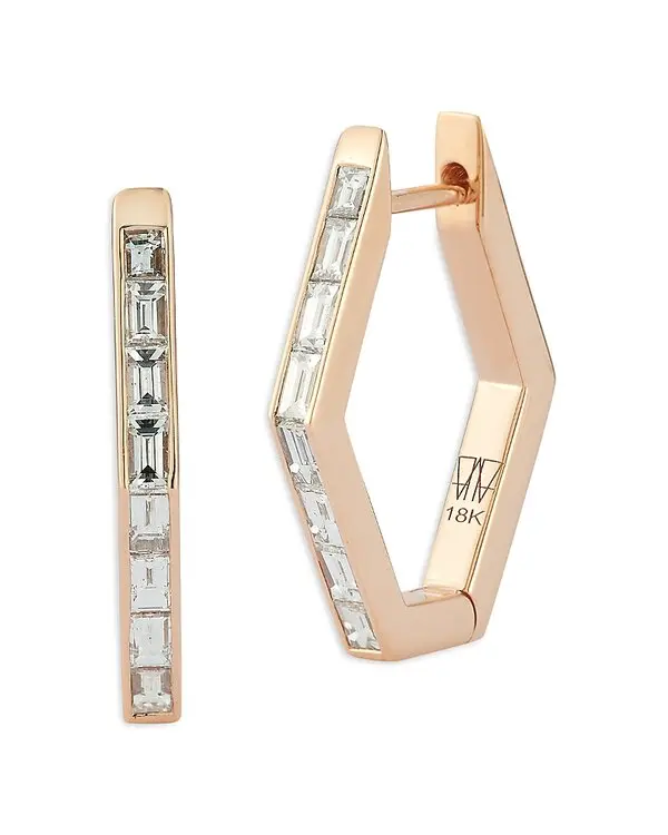 Walters Faith 18k Diamond Hoop Earrings - Rose Gold