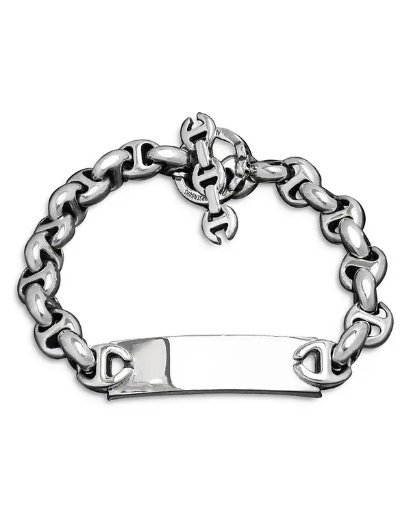 Hoorsenbuhs Sterling Heritage Id Plate Toggle Bracelet - Silver