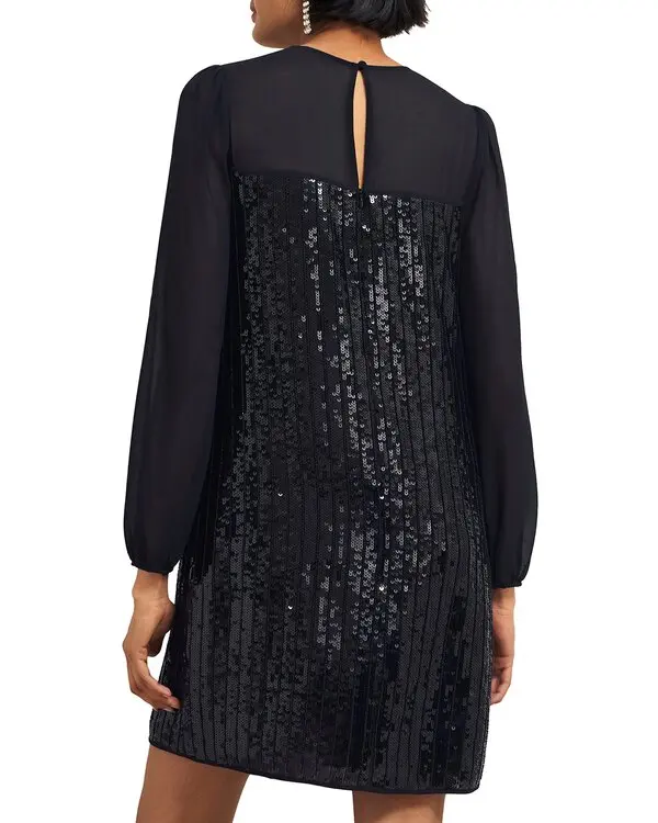 Hobbs London Zariah Sequin Dress - Hobbs Black