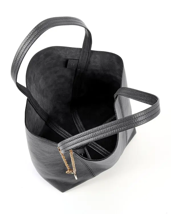 Chloé Medium Spin Leather Tote - Black Leather
