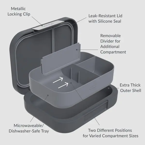 BENTGO Modern Lunch Box - Dark Grey