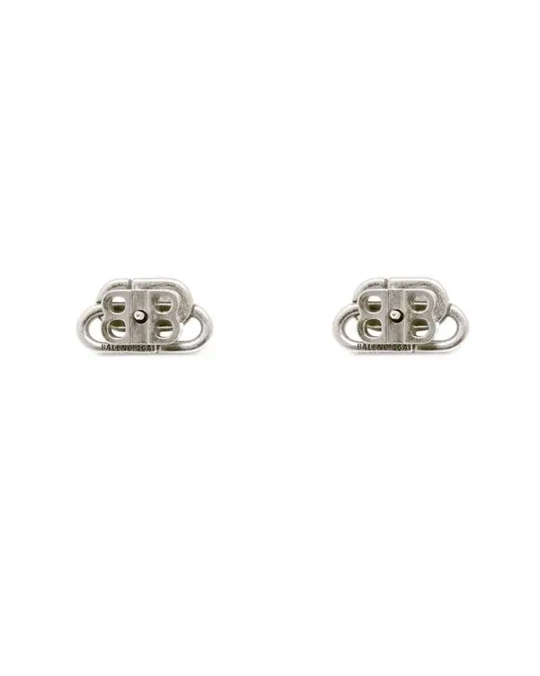 Balenciaga Bb Xs Stud Earrings - Silver