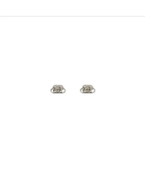 Balenciaga Bb Xs Stud Earrings - Silver