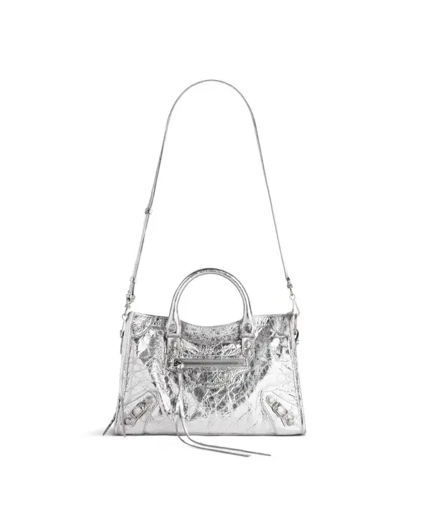 Balenciaga Le City Metallized Handbag - Silver