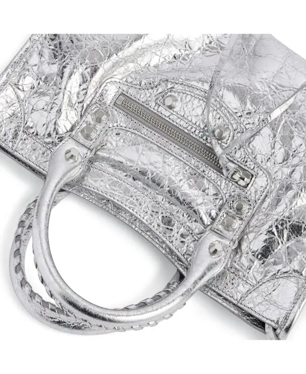 Balenciaga Le City Metallized Handbag - Silver