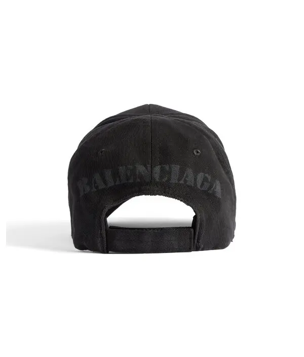 Balenciaga Stencil Type Cap In Black/Grey - 30% Off | Editorialist