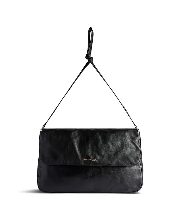 Balenciaga Grungy Medium Messenger Bag - Black