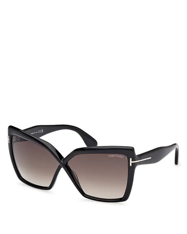 Tom Ford Butterfly Sunglasses, 63mm In Black/Smoke - 30% Off 