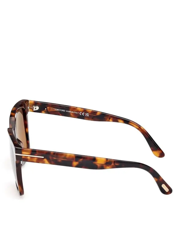 TOM FORD Polarized Square Sunglasses, 55mm
