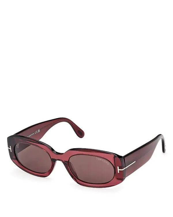 TOM FORD Oval Sunglasses - Red/brown