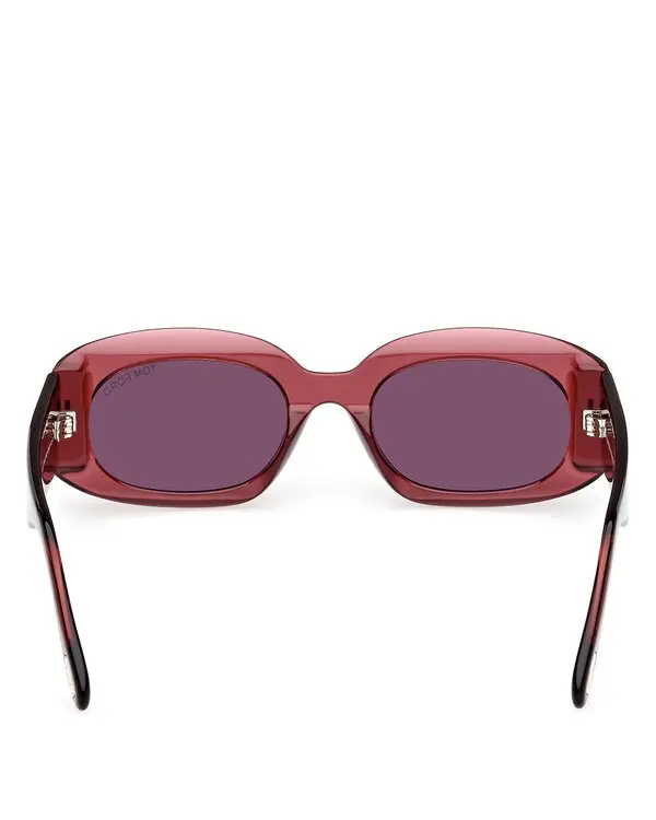 TOM FORD Oval Sunglasses - Red/brown