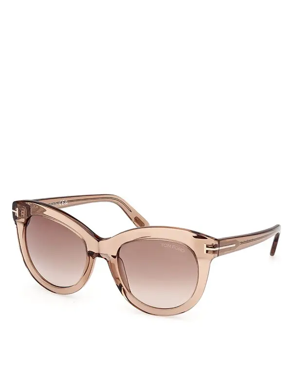 TOM FORD Butterfly Sunglasses, 53mm - Brown/brown