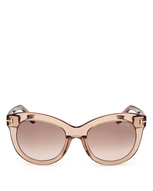 TOM FORD Butterfly Sunglasses, 53mm - Brown/brown