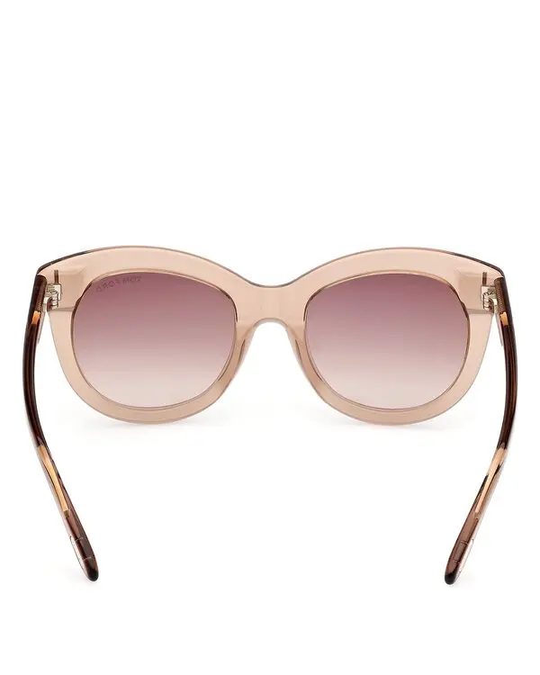 TOM FORD Butterfly Sunglasses, 53mm - Brown/brown