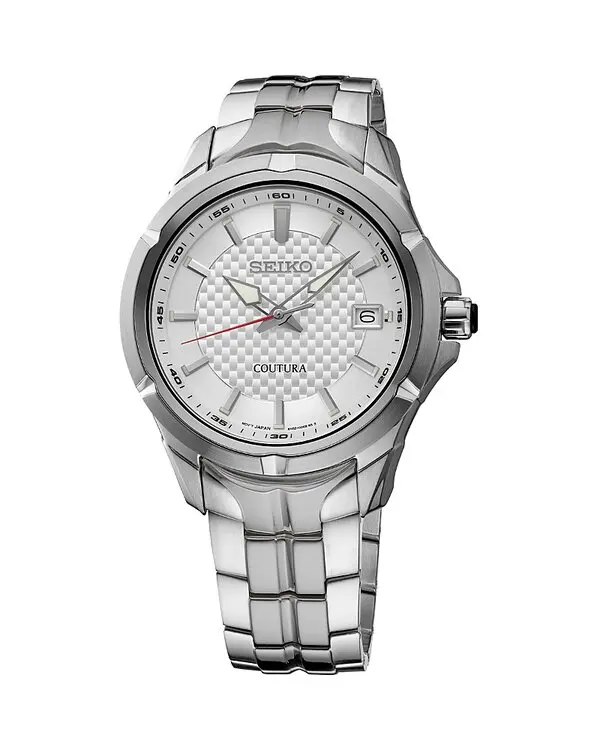 SEIKO Coutura 41mm Watch - Silver/silver
