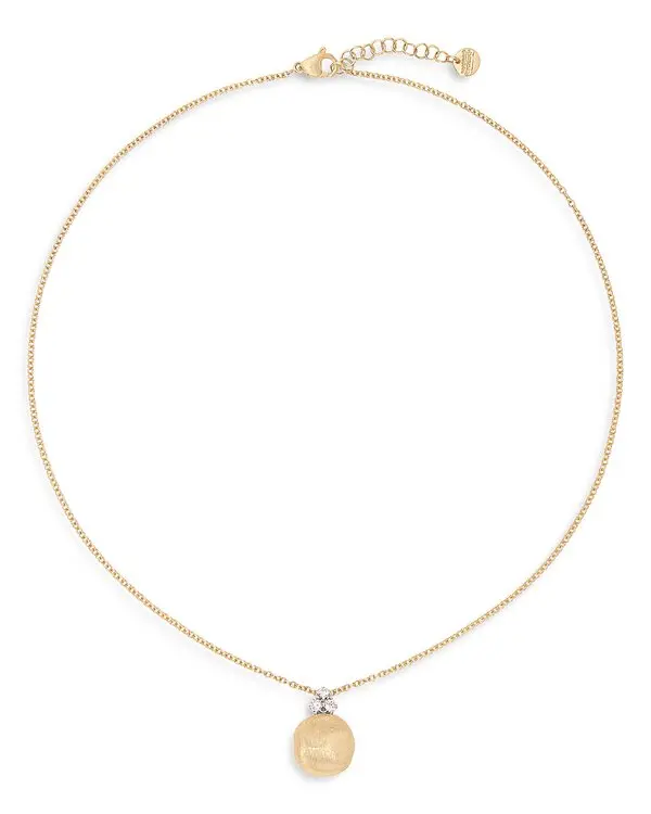 Marco Bicego 18k Gold Diamond Africa Pendant Necklace - Gold/white