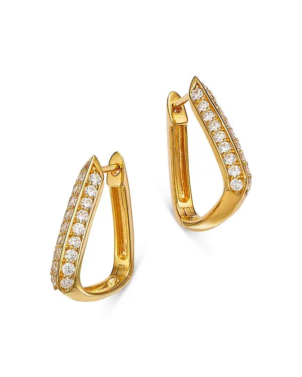 Bloomingdale'S Diamond Geometric Hoop Earrings - Gold