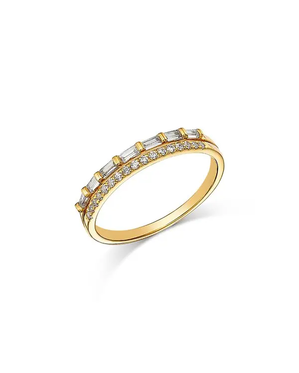 Bloomingdale'S Diamond Double Row Band In 14k Yellow - Gold
