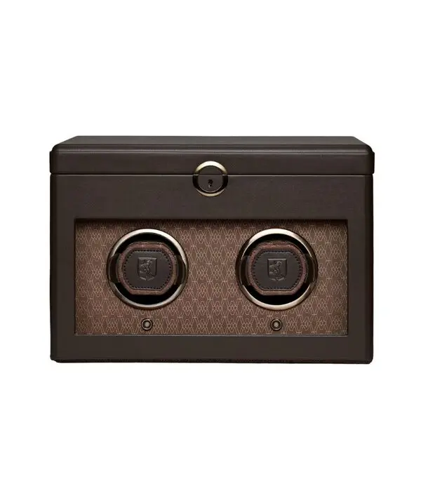 Wolf Earth Double Watch Winder - Coffee