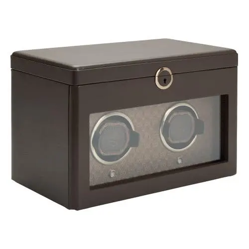 Wolf Earth Double Watch Winder - Coffee