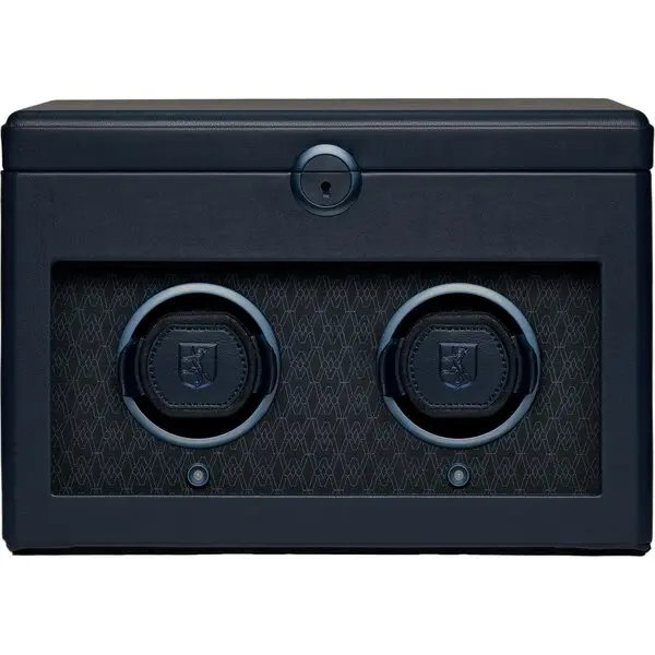 Wolf Earth Double Watch Winder - Midnight Blue