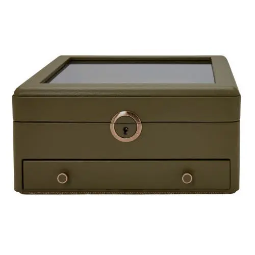 Wolf Earth Watch Stand Box - Olive
