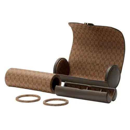 Wolf Earth Triple Watch Roll - Coffee