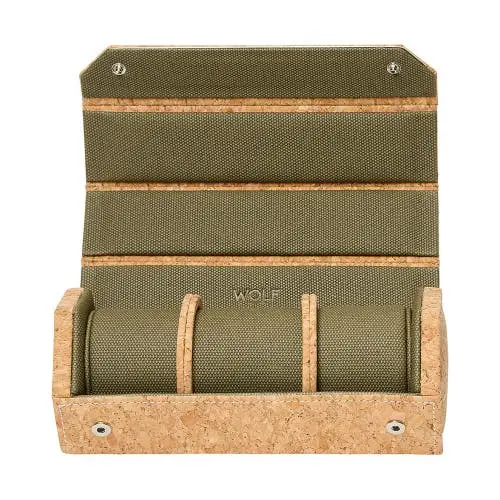 Wolf Cortica Triple Hexagon Watch Roll With Capsule