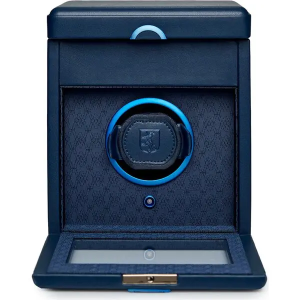 Wolf Earth Single Watch Winder - Midnight Blue
