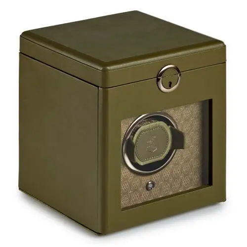 Wolf Earth Single Watch Winder - Olive