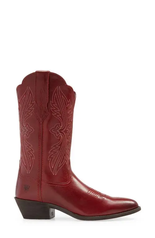 Ariat Heritage Leather Western Boot - Rosy Red