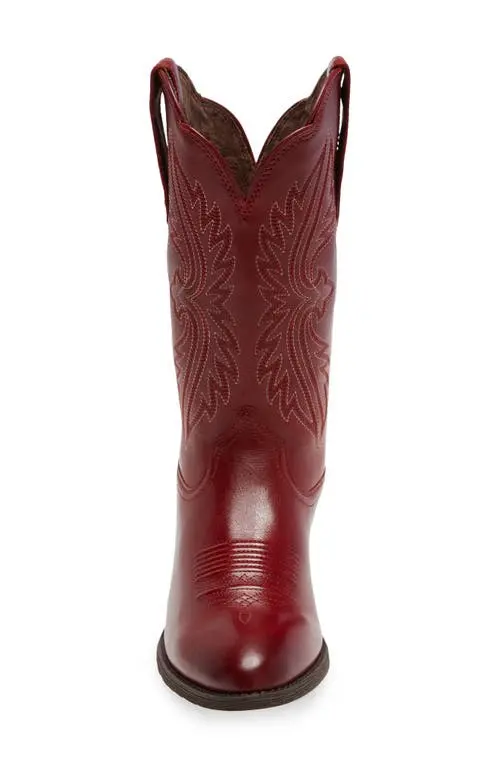 Ariat Heritage Leather Western Boot - Rosy Red