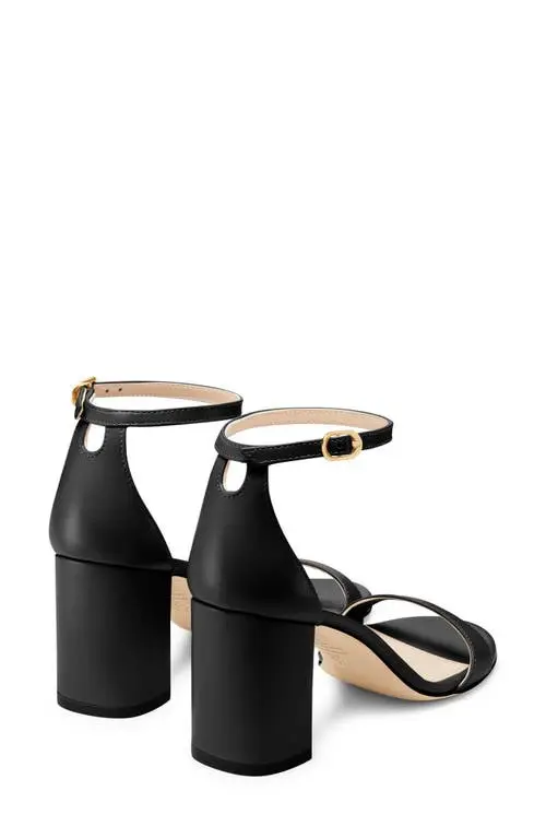 STUART WEITZMAN Nudist Block 75 Sandal - Black