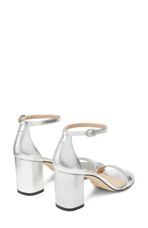 STUART WEITZMAN Nudist Block 75 Sandal - Silver