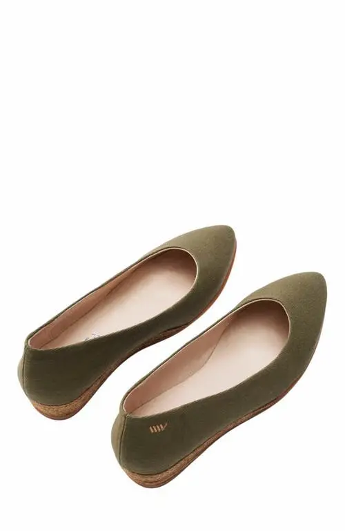 VISCATA Rubina Canvas Espadrille Flats - Olive
