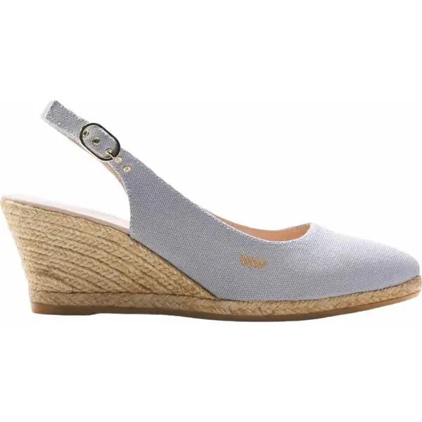 VISCATA Palomera Canvas Espadrille Wedges - Ash Grey