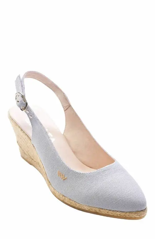 VISCATA Palomera Canvas Espadrille Wedges - Ash Grey