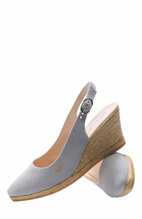 VISCATA Palomera Canvas Espadrille Wedges - Ash Grey