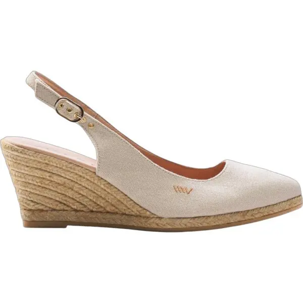 VISCATA Palomera Canvas Espadrille Wedges - Medium Beige