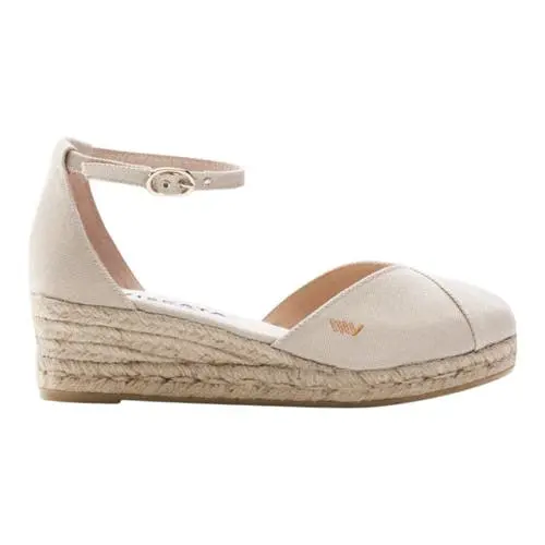 VISCATA Formiga Canvas Espadrille Wedges - Beige